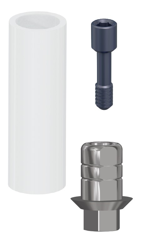 Narrow Platform Titanium Abutment Long with Plastic Casting Sleeve ...